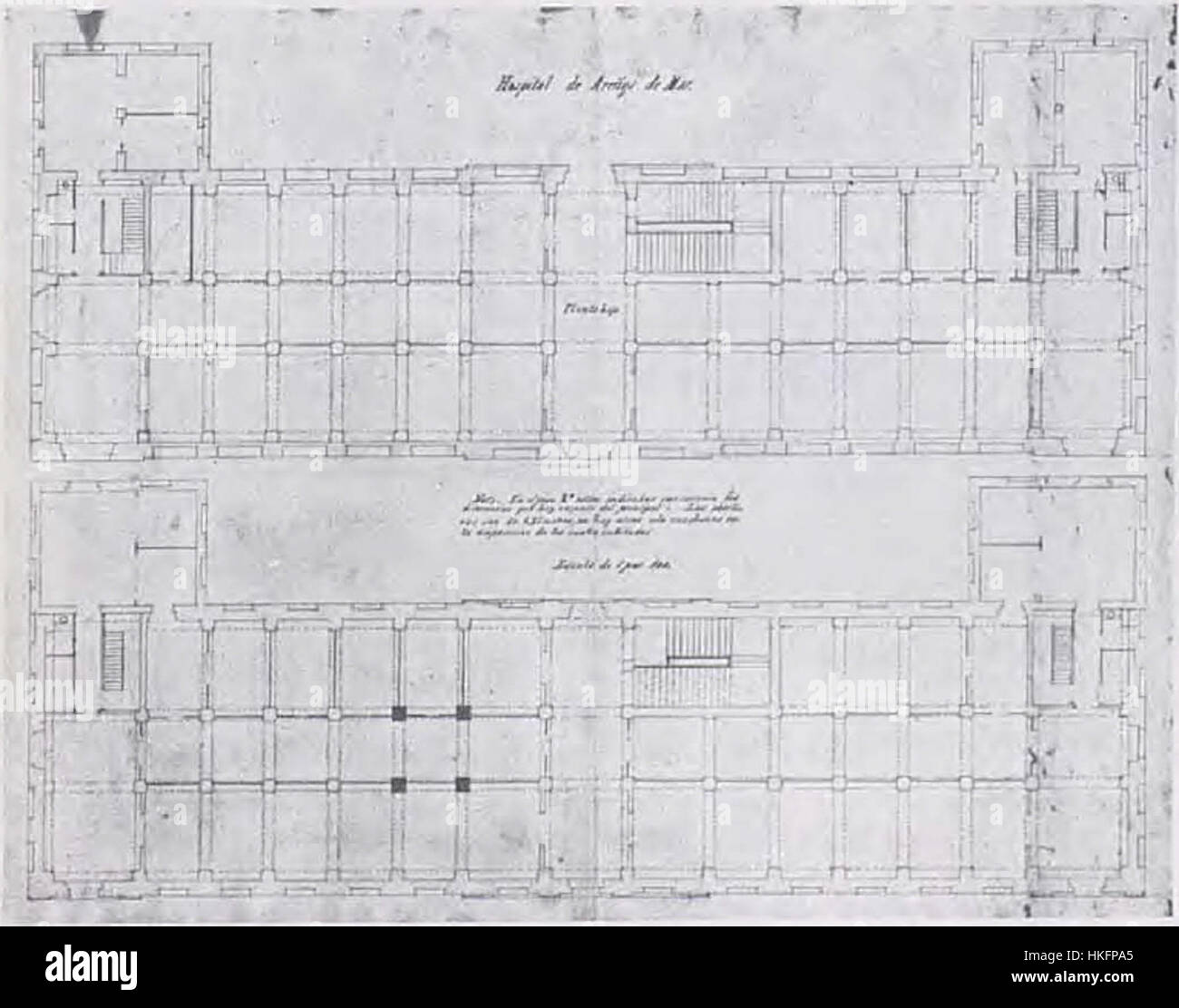 This artwork by Elies Rogent depicts the Arenys Hospital designed by ...