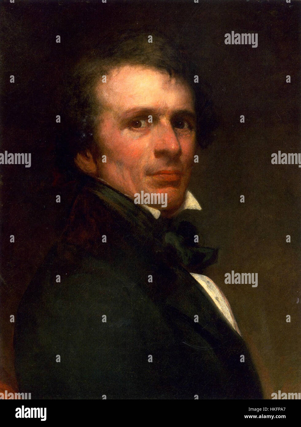 This self-portrait by Francis Alexander, dating to around 1830 ...