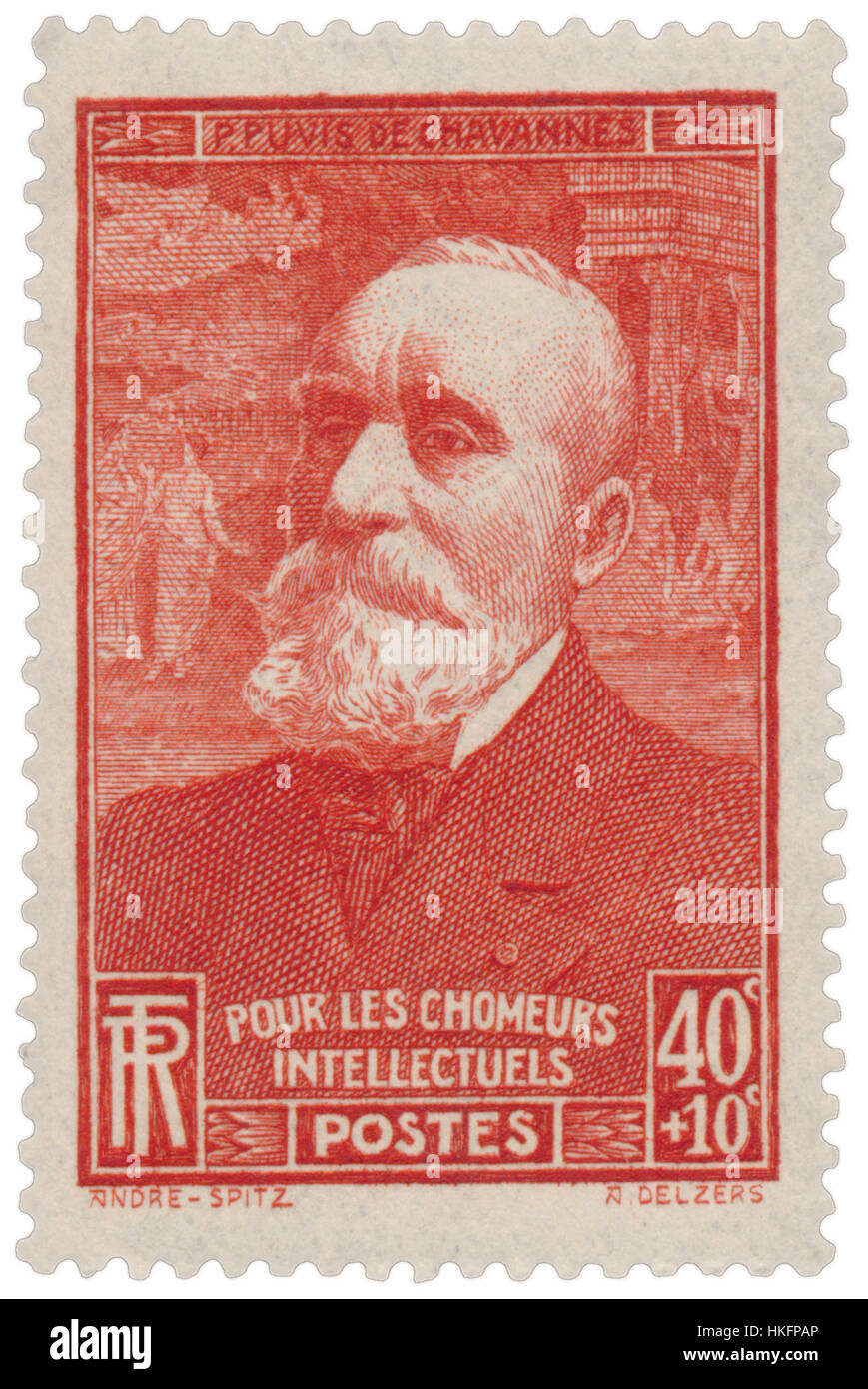 This image features a vintage stamp from the 1939 POSTE series, part of ...