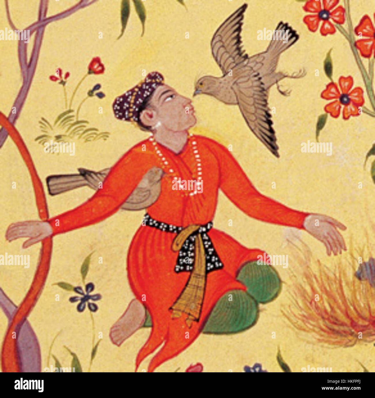 This artwork from the *Razmnama* (Book of Wars), a Persian manuscript ...
