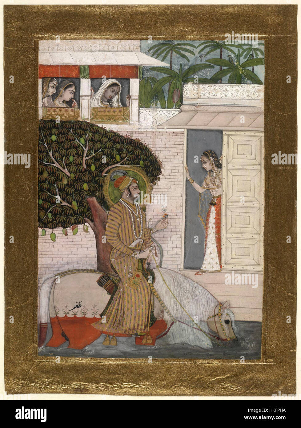 This equestrian portrait, attributed to Bhavanidas, depicts Raja Raj ...
