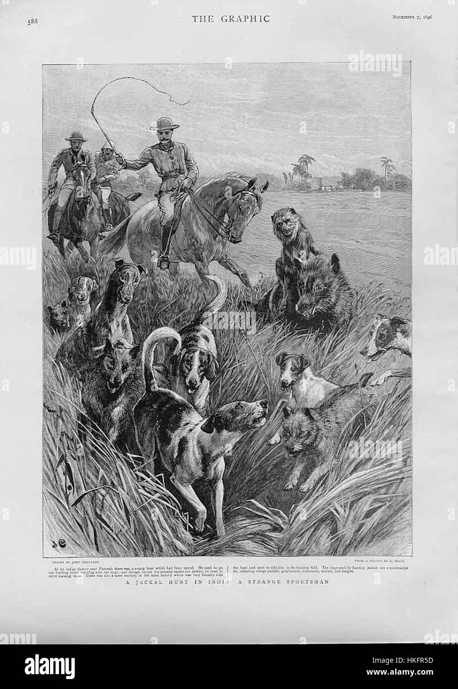 *Jackal Hunt 1896* is an artwork depicting a hunting scene involving ...