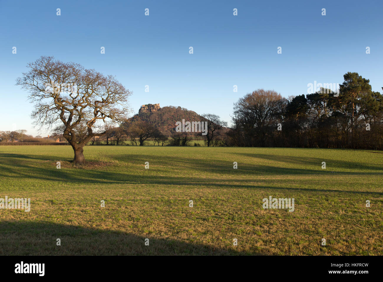 Cheshire, England. Picturesque view of a rural Cheshire farm with the ...