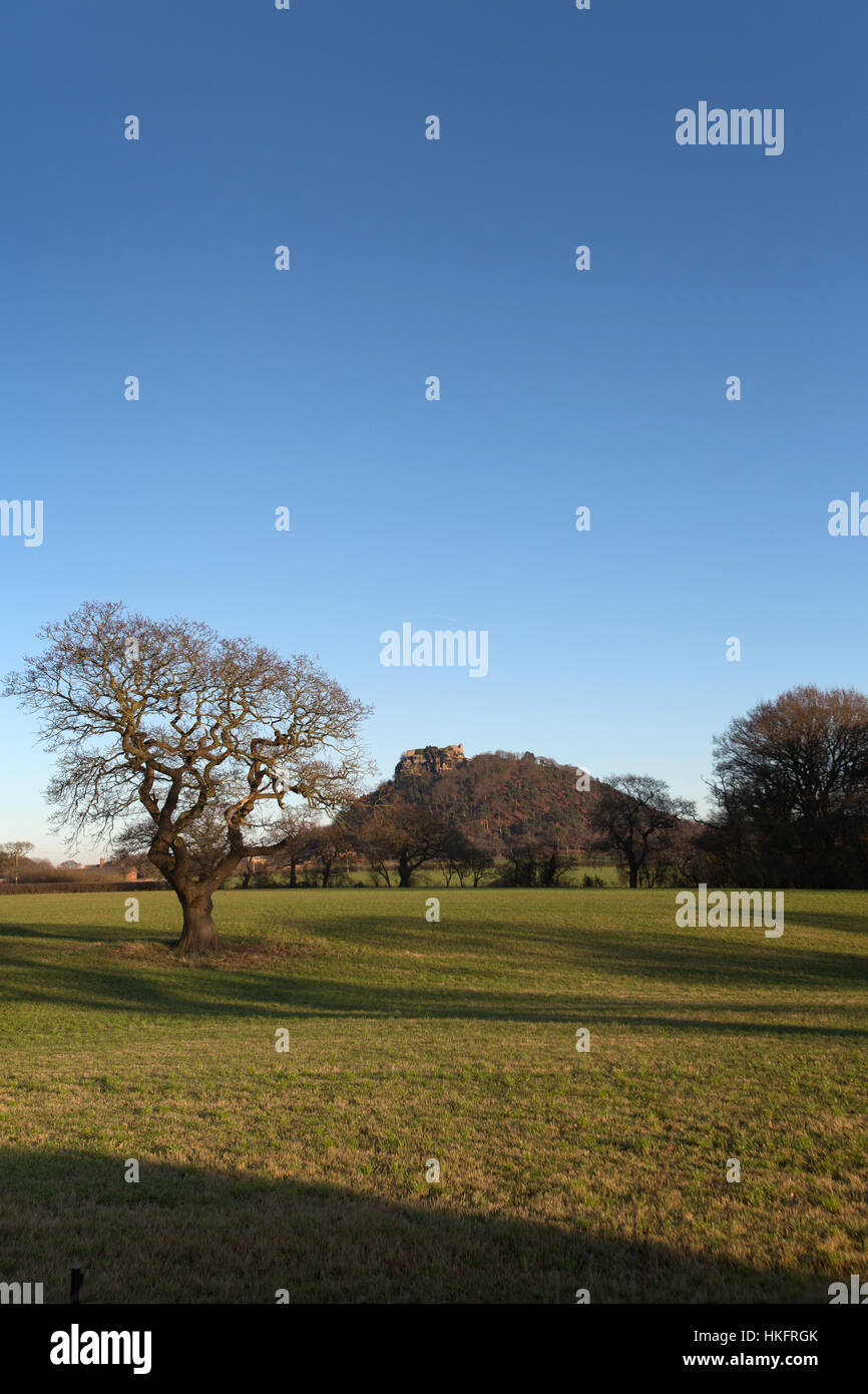 Cheshire, England. Picturesque view of a rural Cheshire farm with the ...