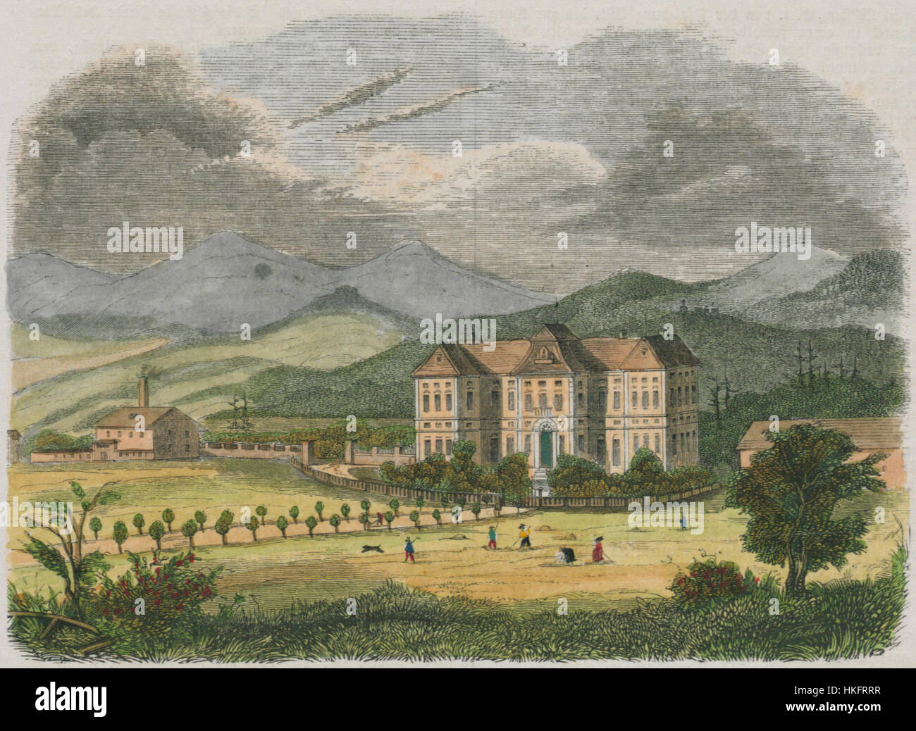 This 1886 *Veduta* painting portrays Novo Celje, a town in present-day ...