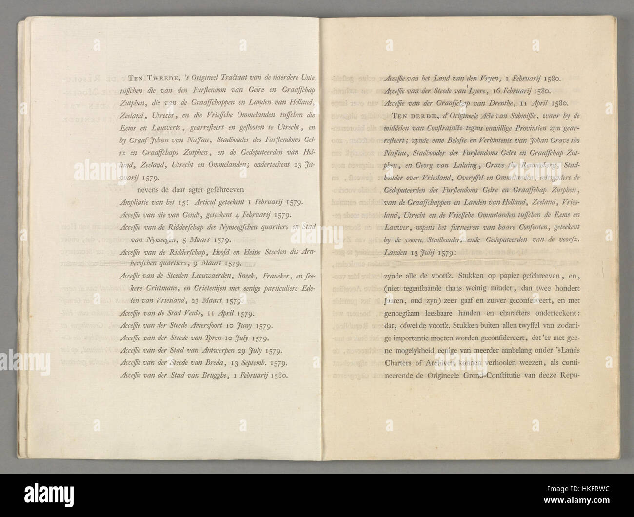 The 'Unie van Utrecht' (Union of Utrecht) document from 1579 represents ...