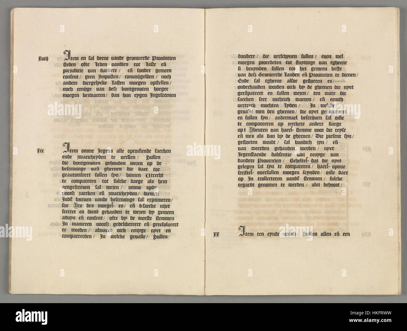 This historical document titled 'Unie van Utrecht' is a key artifact ...