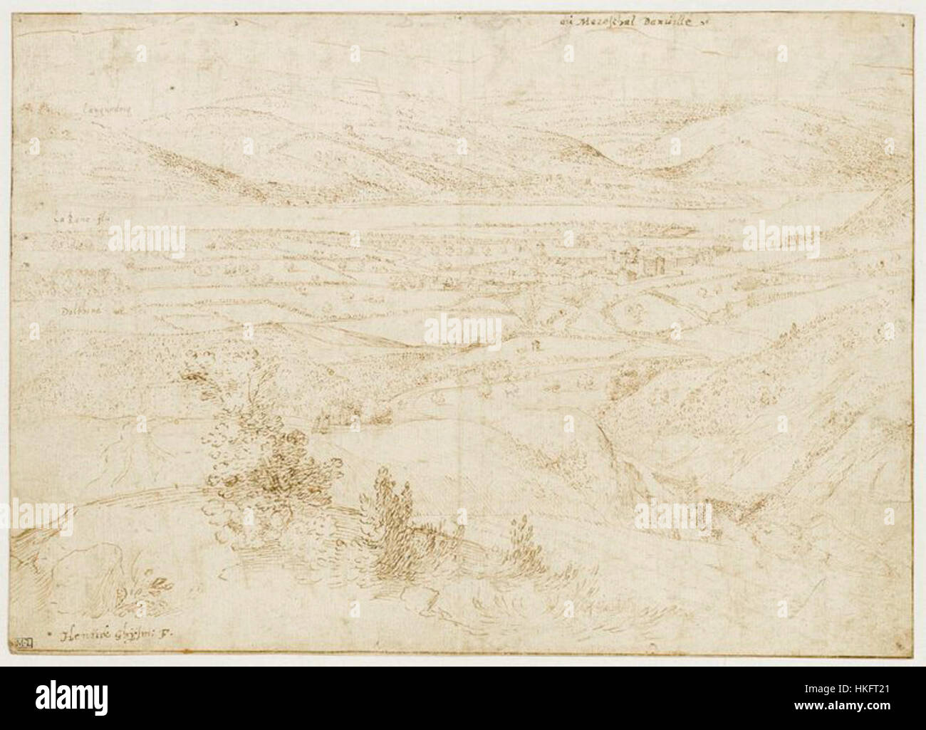 'Saint Vallier depuis le levant' by Hendrik Gilsmans is a landscape ...