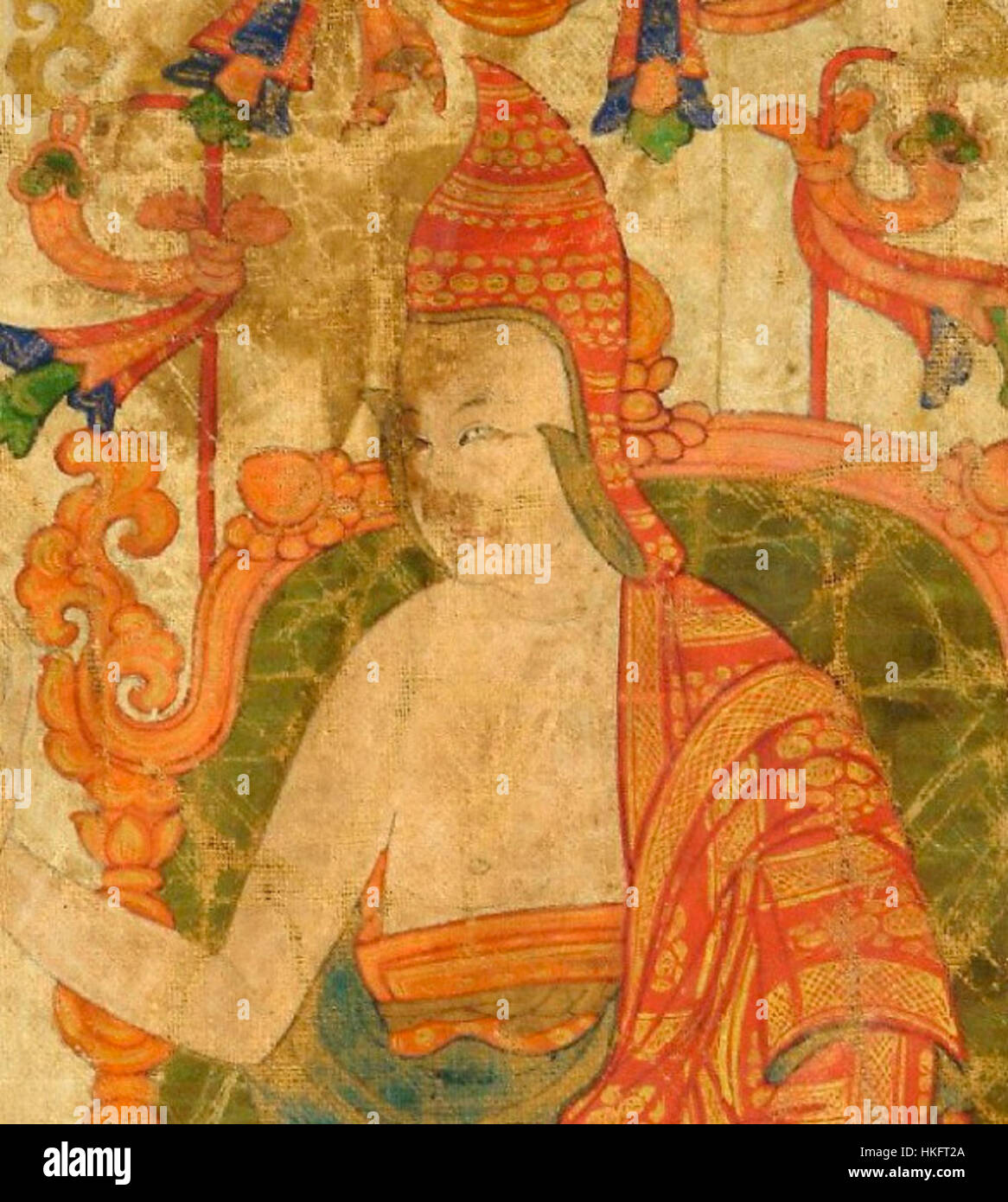 This artwork represents Shantideva, an 8th-century Buddhist monk and ...