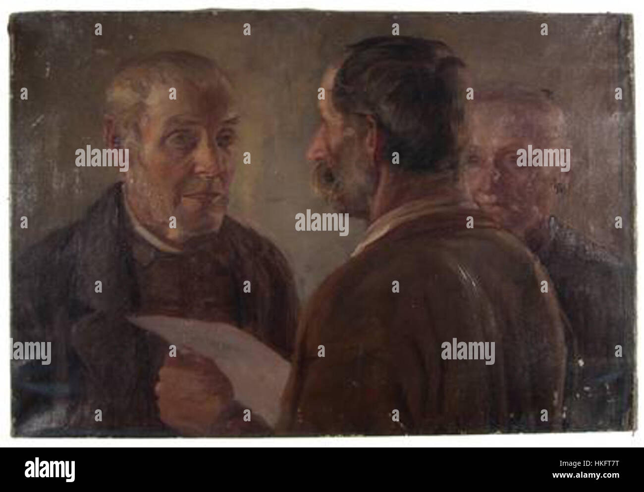 Alfred Zimmermann's 'Bauernpaar spricht vor' captures a rural scene ...