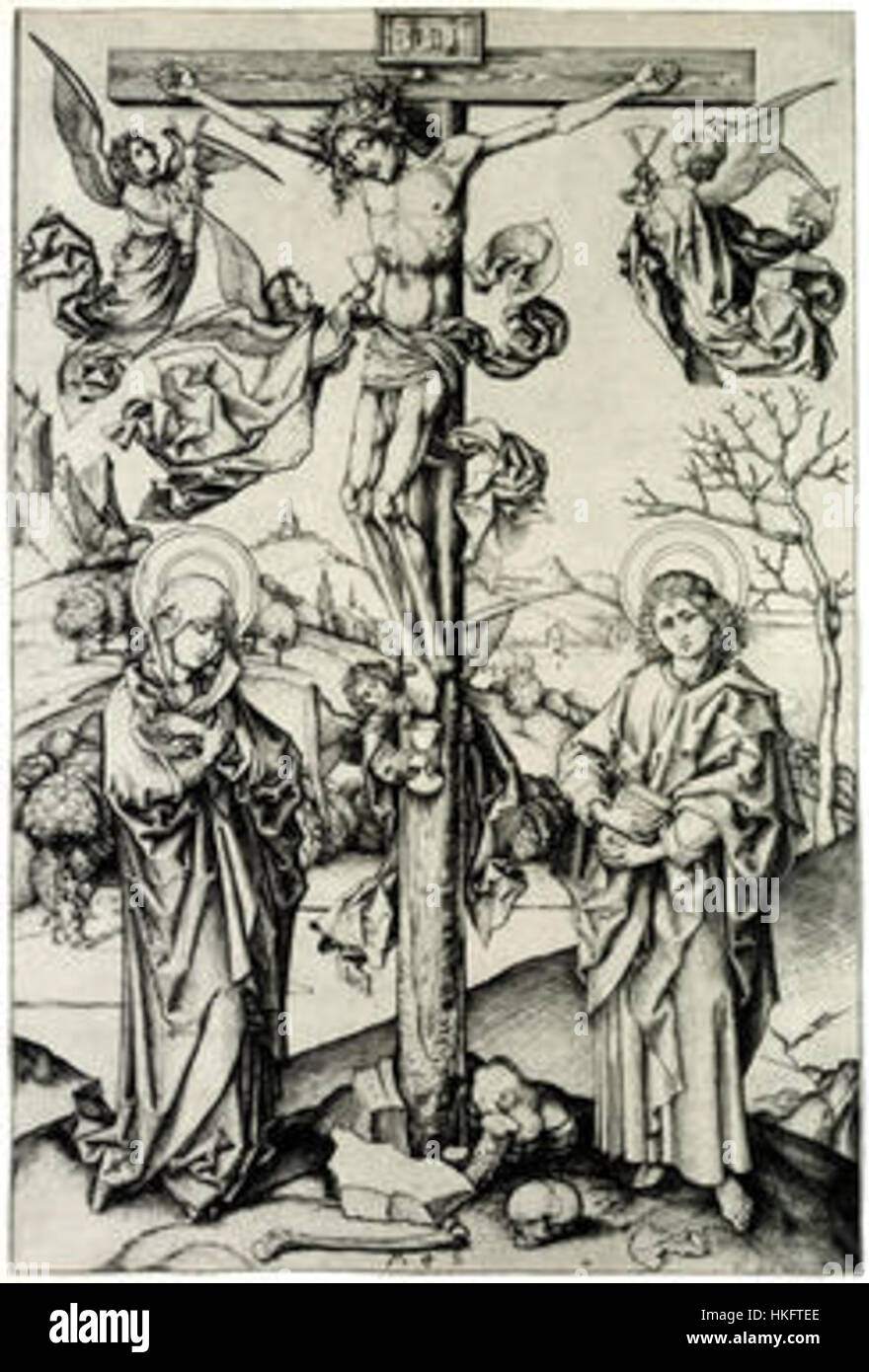 This 15th-century woodcut by Martin Schongauer depicts Christ on the ...