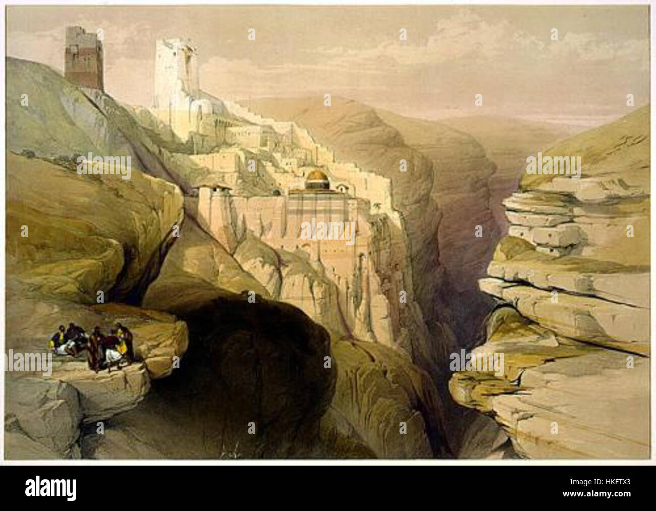 Roberts and Haghe's lithograph 'Convent of St. Saba' from April 4th ...