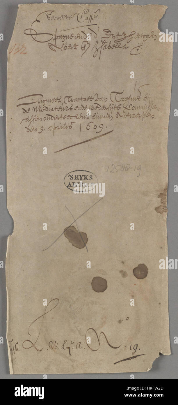 The document titled 'Traktaat Twaalfjarig Bestand' (Treaty of Twelve ...