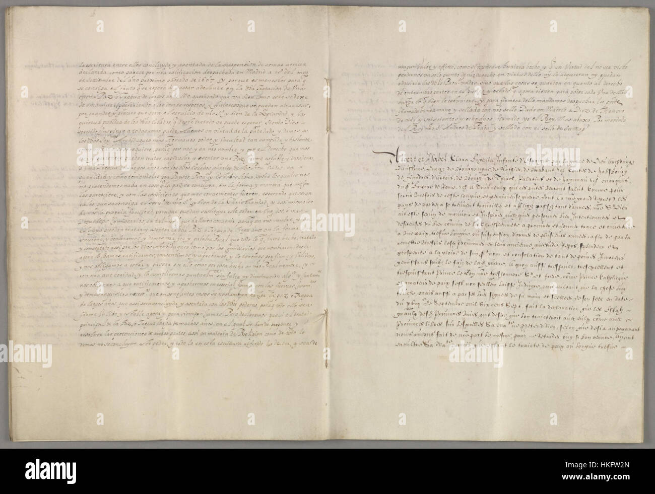 This historical document, titled 'Traktaat Twaalfjarig Bestand,' is ...