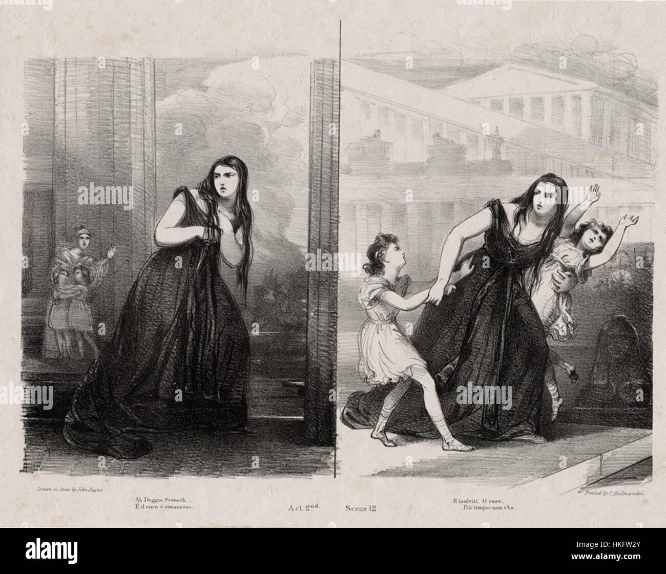 This artwork features Giuditta Pasta as Medea in the opera 'Medea in ...