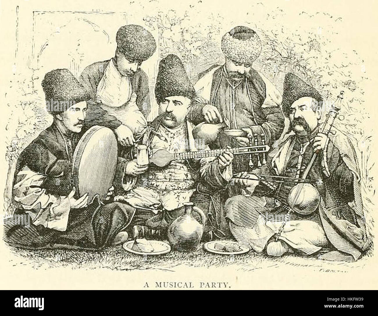 This photograph, taken by John Buchan Telfer in 1870, depicts Armenian ...