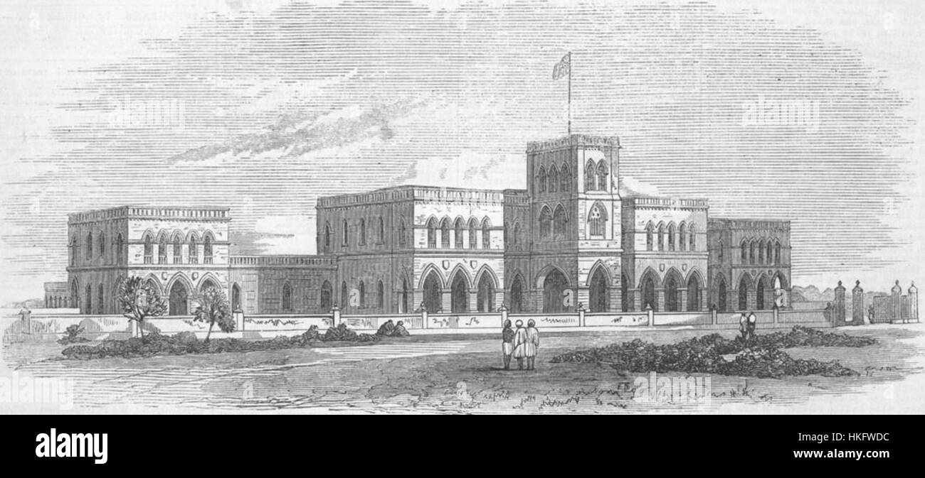 This historical image features Rajkoomar Indian College, located in ...