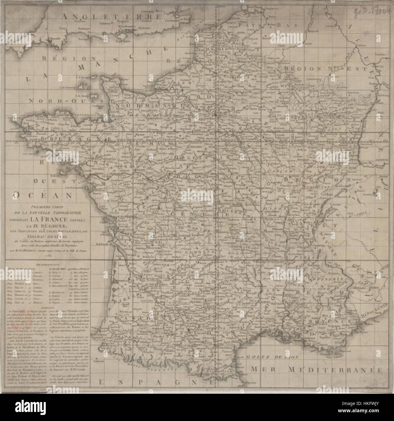 A historical map titled 'Carte de France,' created by Mathias Robert de ...