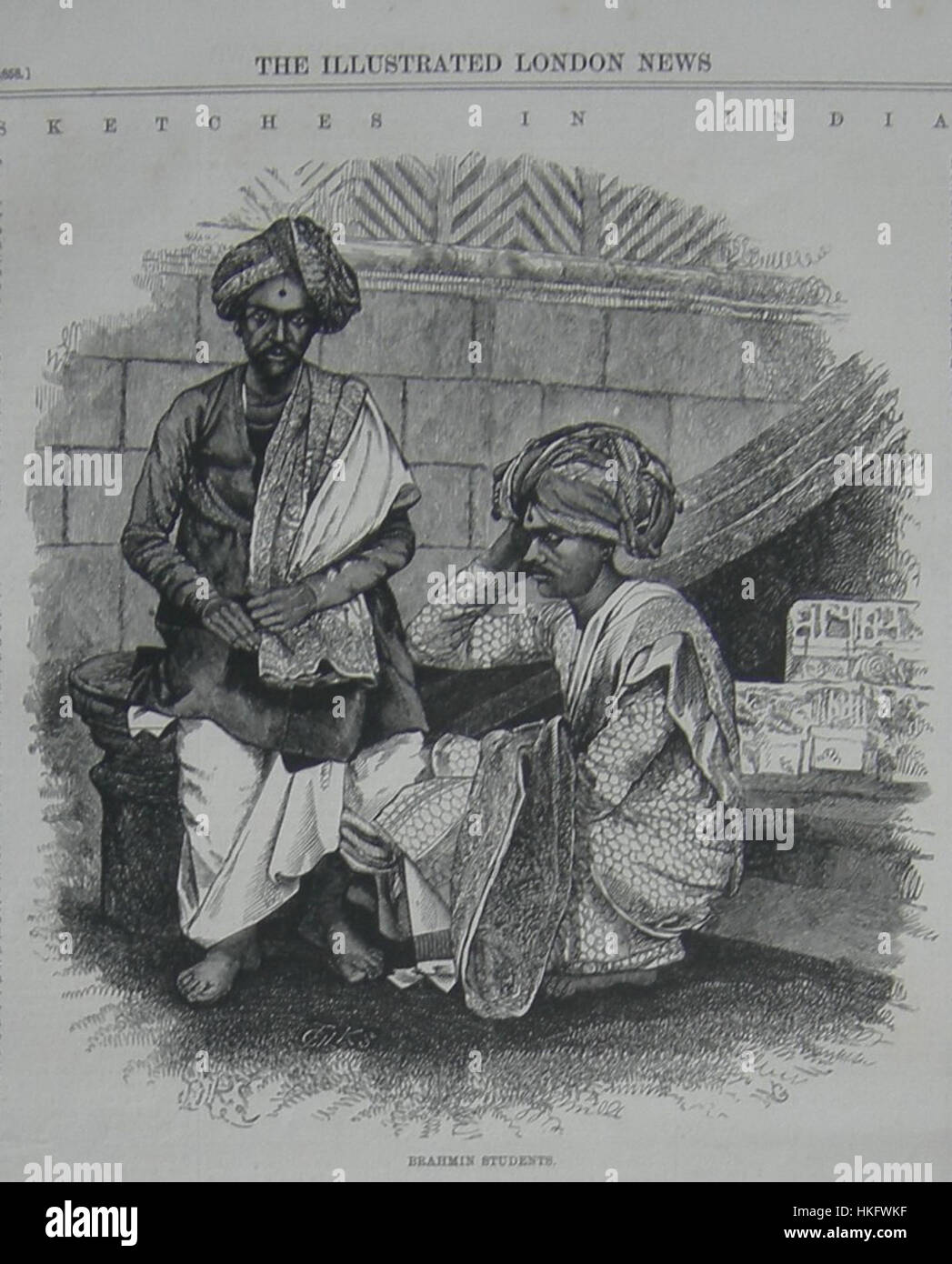 This artwork features Brahmin students, reflecting the cultural and ...