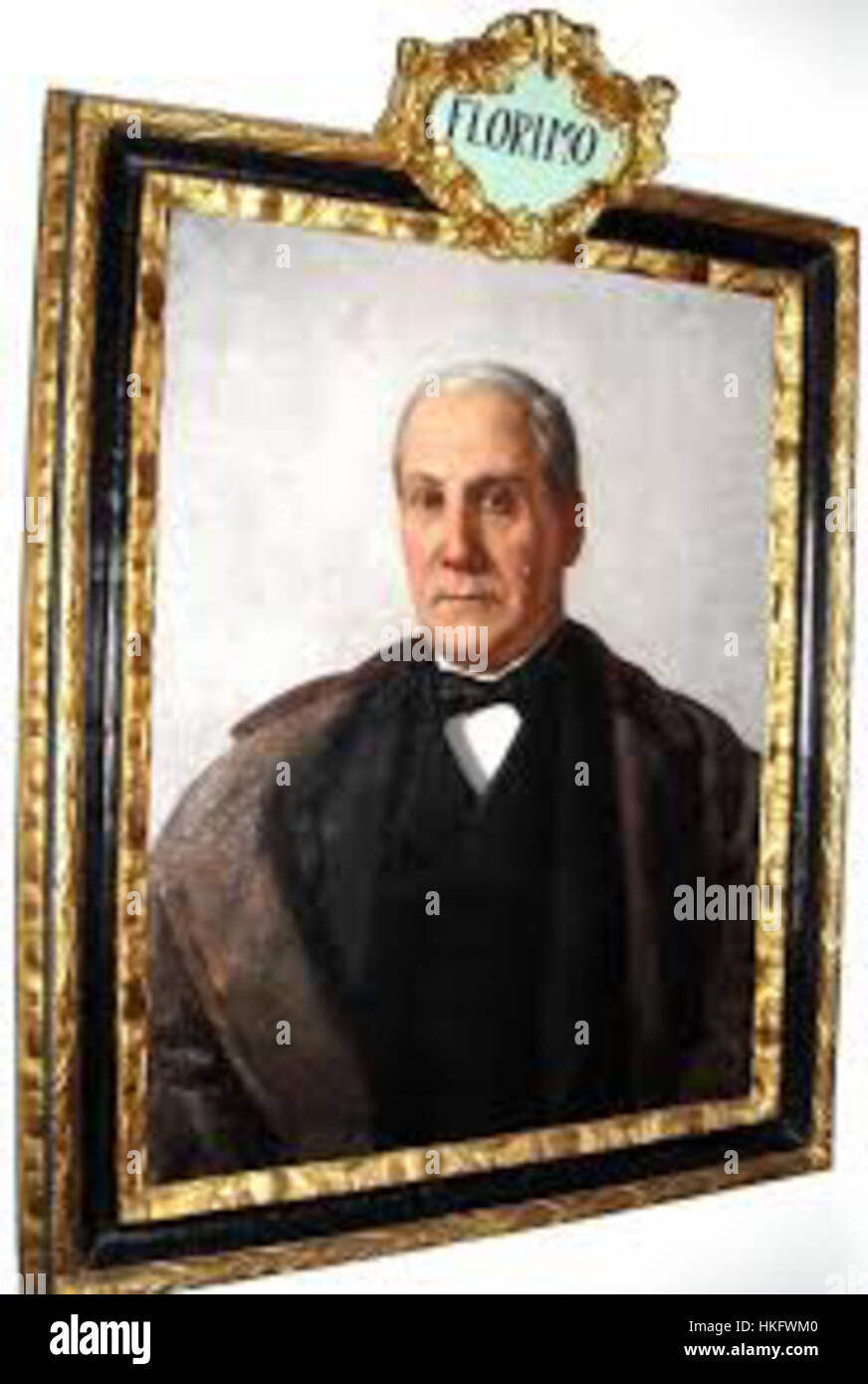Francesco Florimo painting by Alfonso Simonetti.org Stock Photo - Alamy