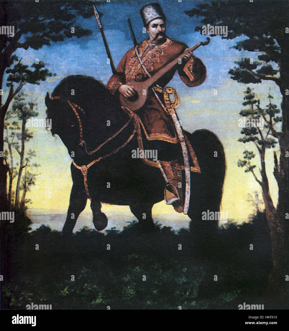 The 1890 painting of Cossack Mamay depicts the legendary Cossack hero ...