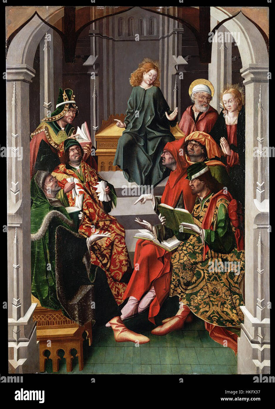 This painting, 'Maestro Bartolome Jesus entre los Doctores' (Master ...