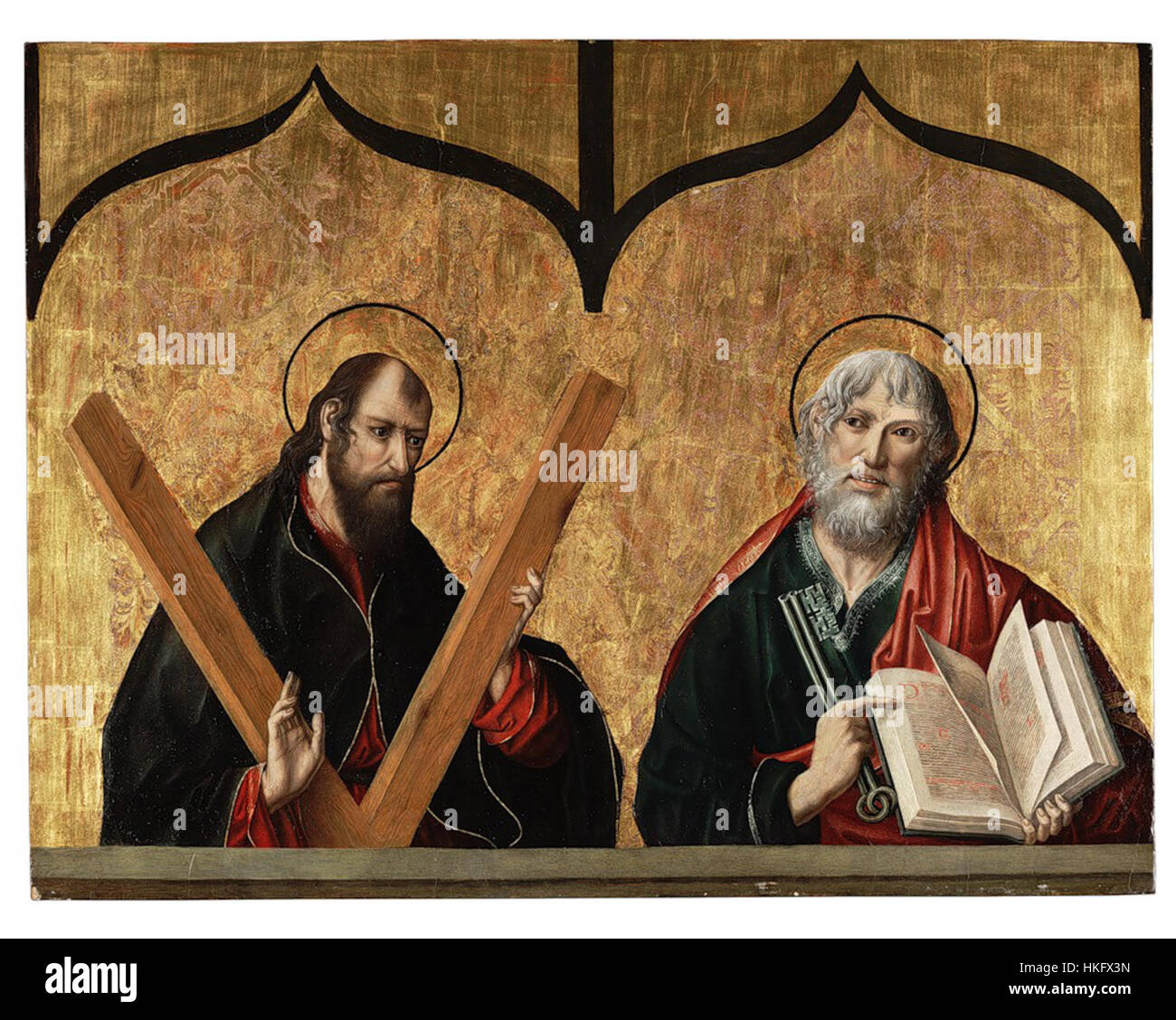 An artwork by Fernando Gallego, featuring the saints San Andres and San ...