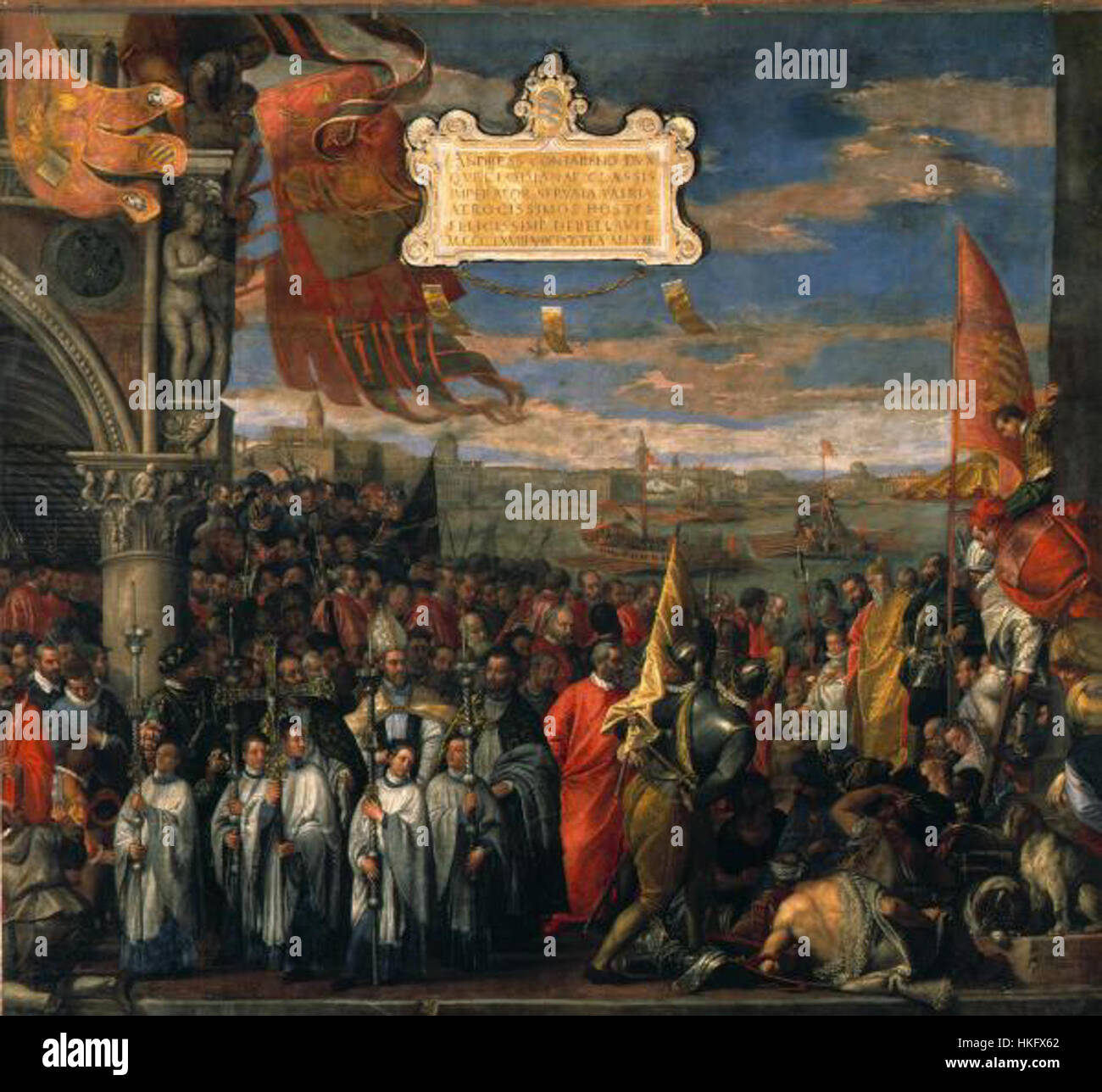 This artwork depicts the victorious return of Doge Andrea Contarini ...