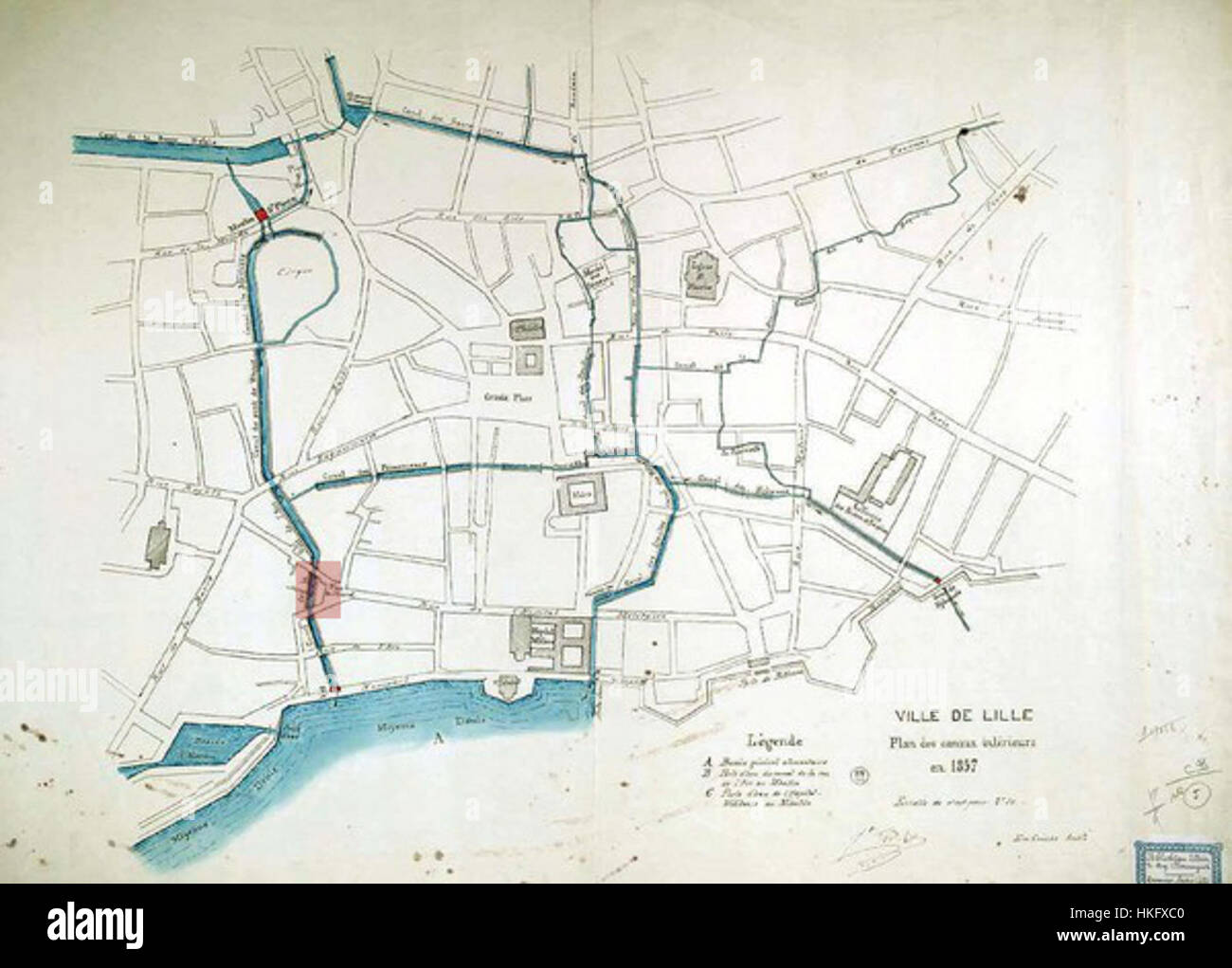 Map of lille france hi-res stock photography and images - Alamy