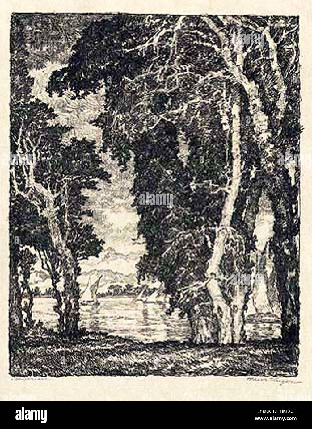 This painting of Lake Geneva (Genfer See) showcases the serene beauty ...
