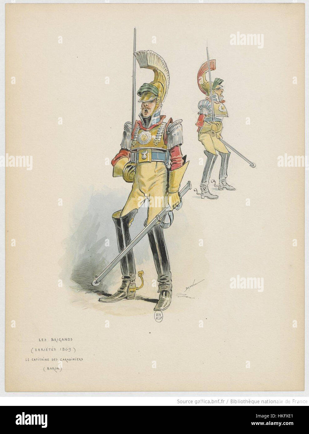 'Les Brigands, le Capitaine des carabiniers' by Draner illustrates a ...