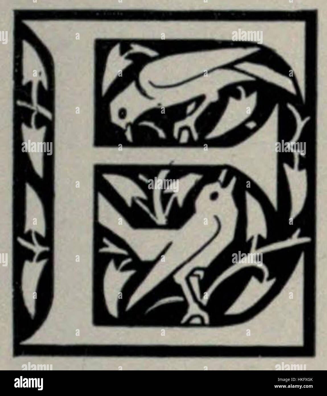 Aufseeser lettrine E Stock Photo - Alamy