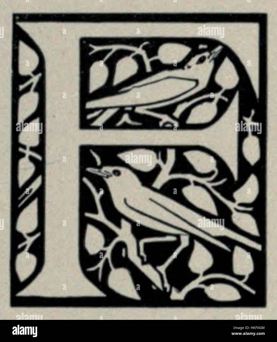 The 'Aufseeser Lettrine F' is a historical manuscript illumination ...