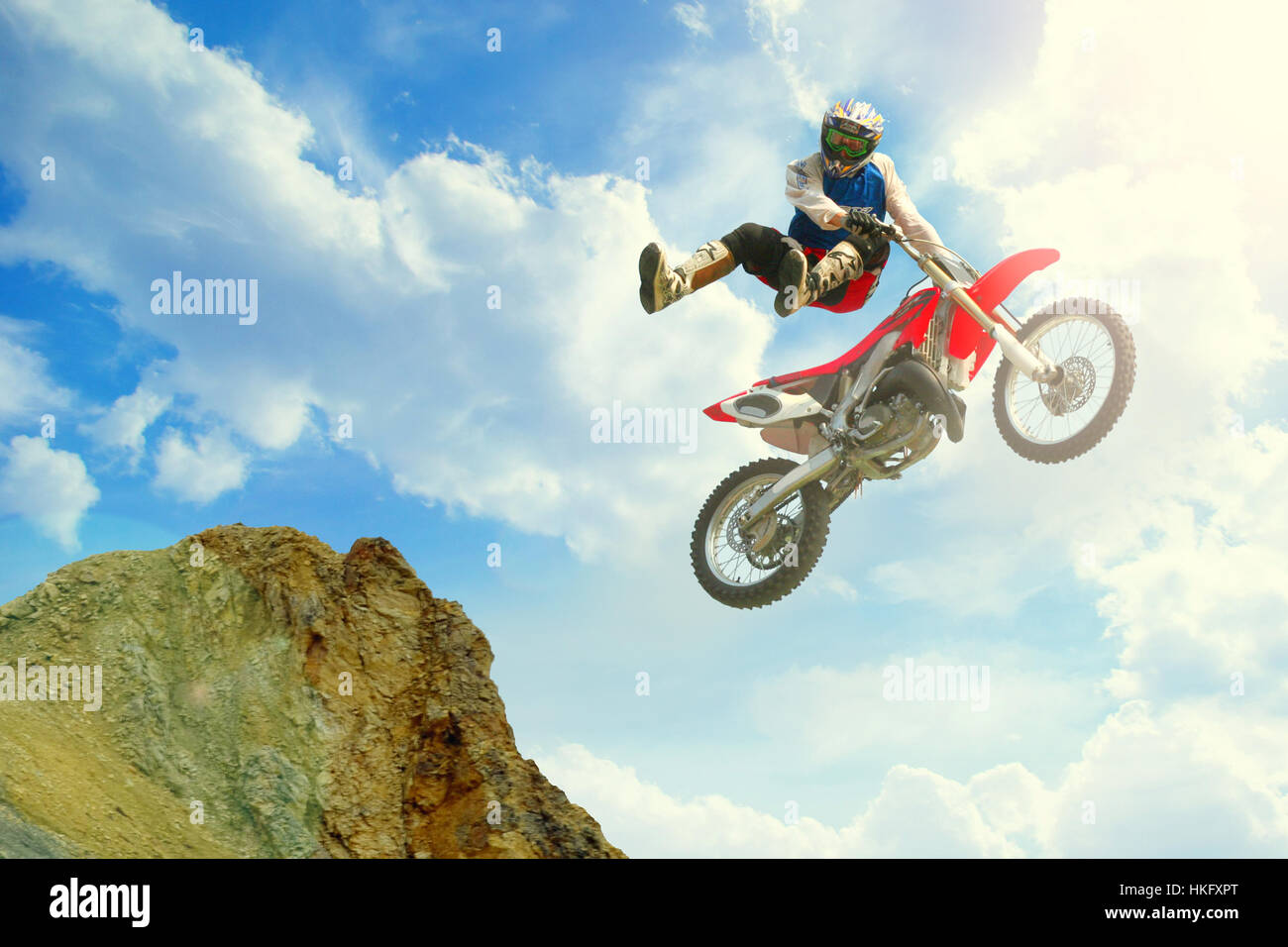 Biker Acrobatic Jump Trial Show High Resolution Stock Photography and ...