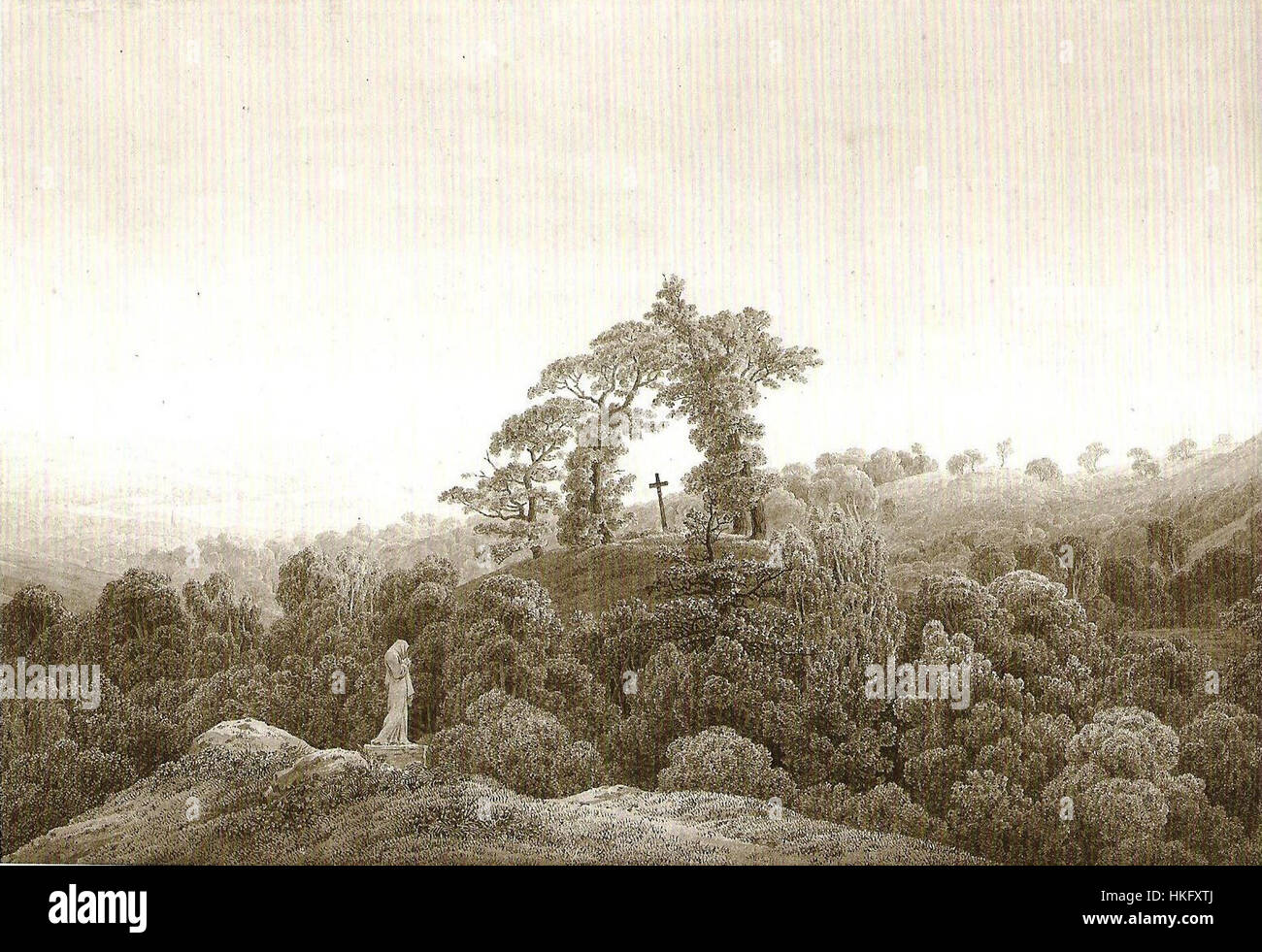 'Kreuz an der See' is an evocative painting depicting a cross by the ...