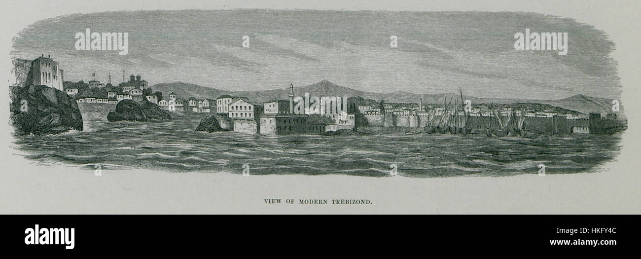 A modern artistic depiction of Trebizond (now Trabzon, Turkey ...