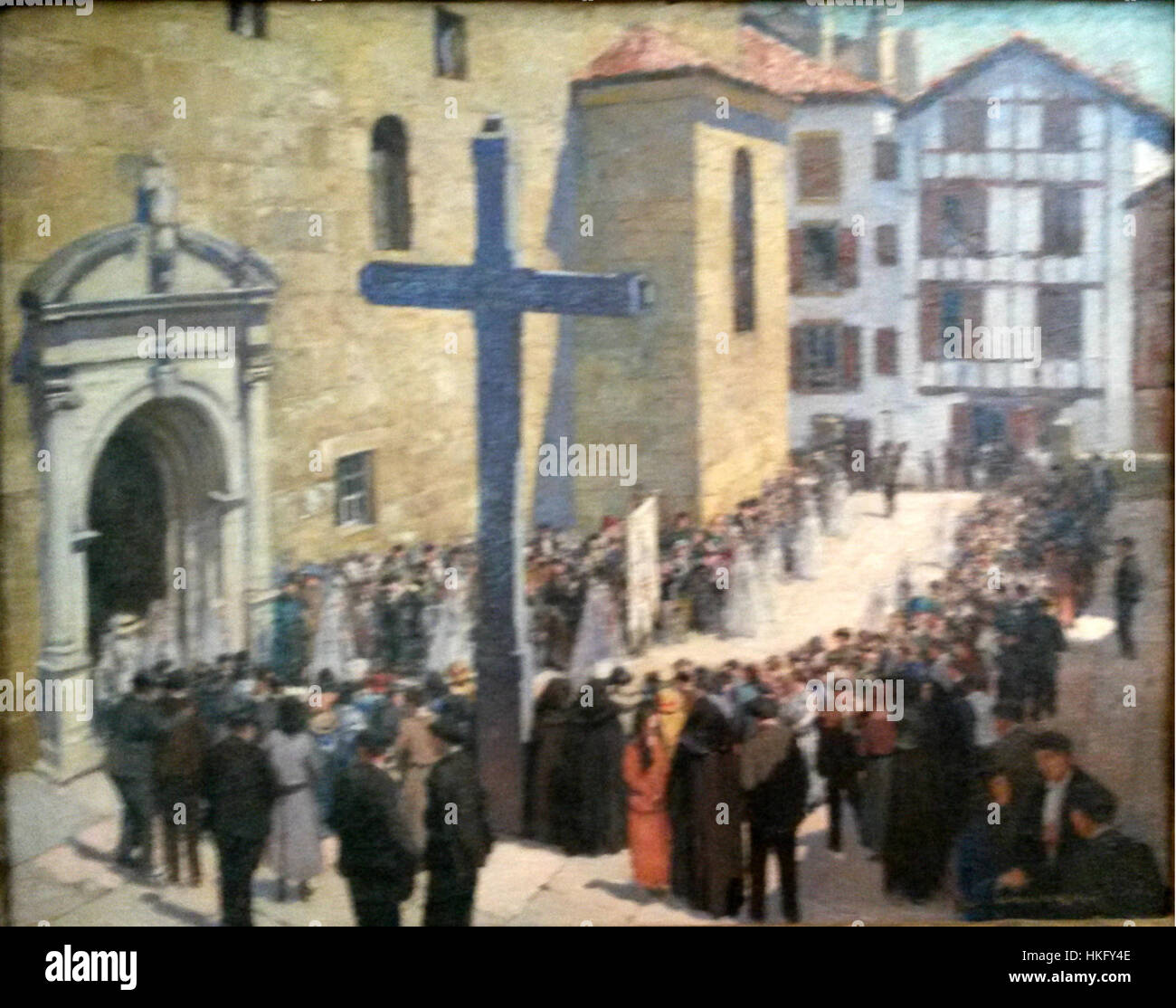 Masson’s 1923 work 'Sortie Procession Eglise Ciboure' depicts a ...