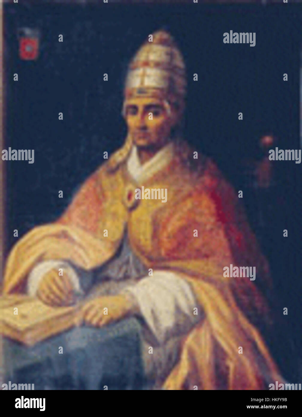 This painting of Benedict XII portrays the Pope in a traditional papal ...