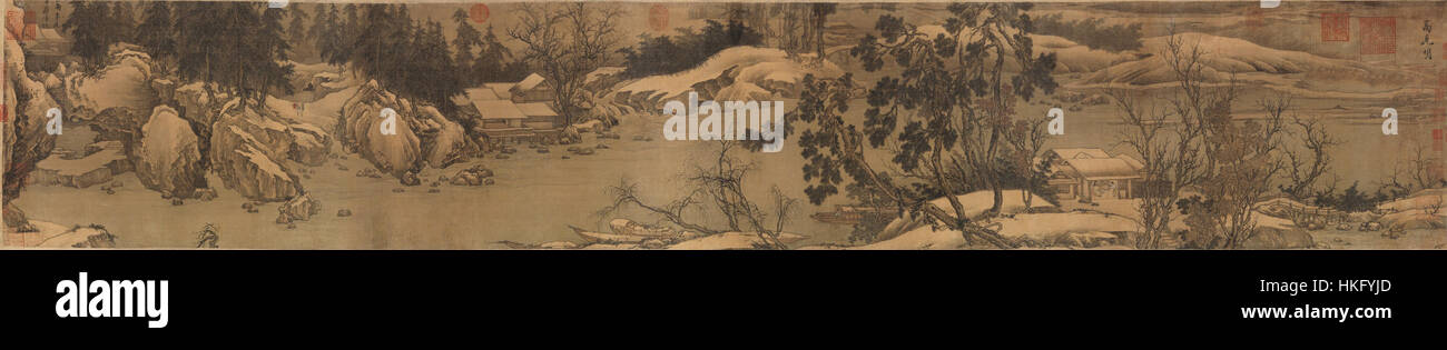 This landscape painting, attributed to Liu Songnian after Gao Keming ...