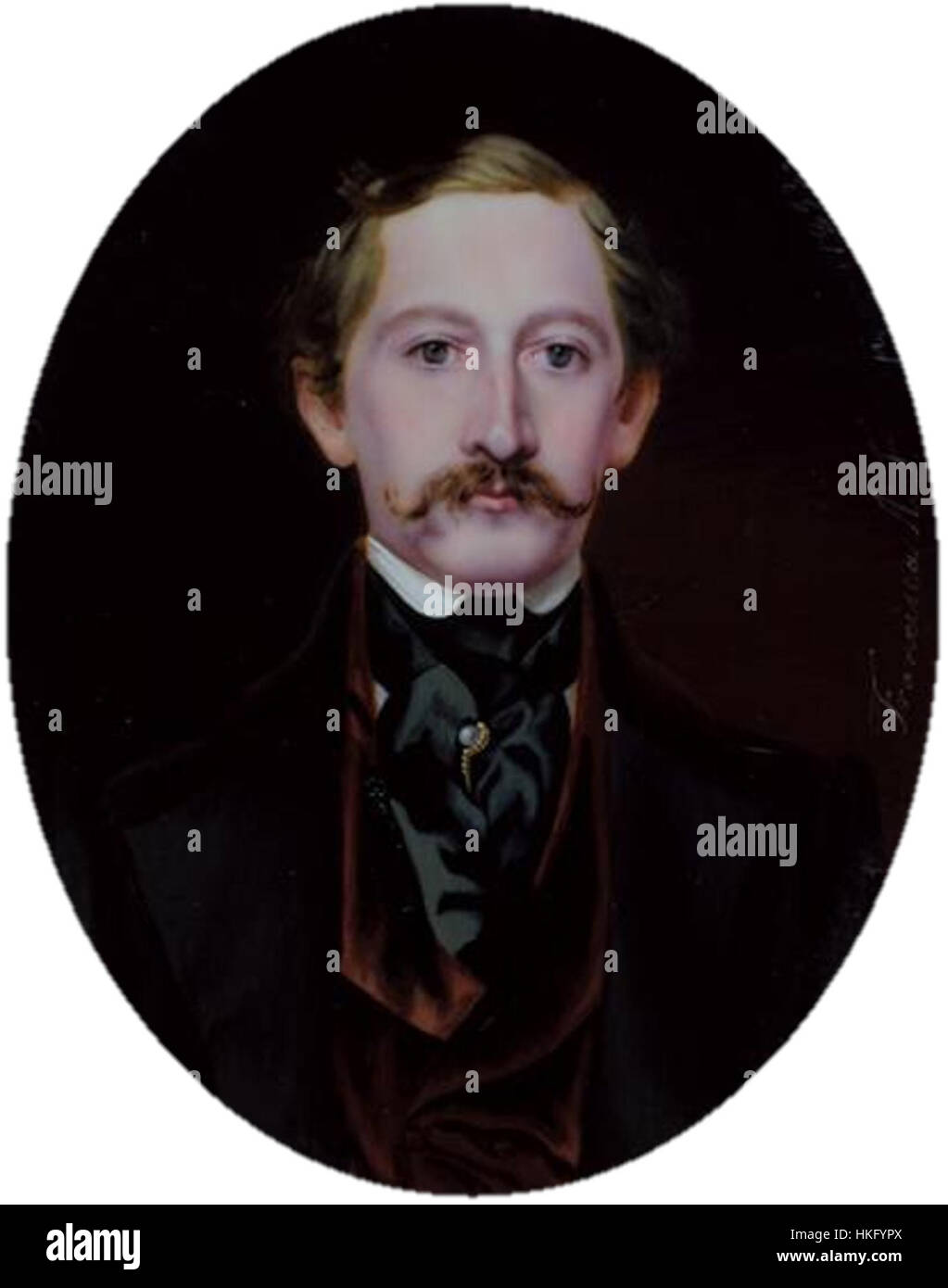 The painting 'Fernando II em 1852' depicts King Fernando II of Portugal ...