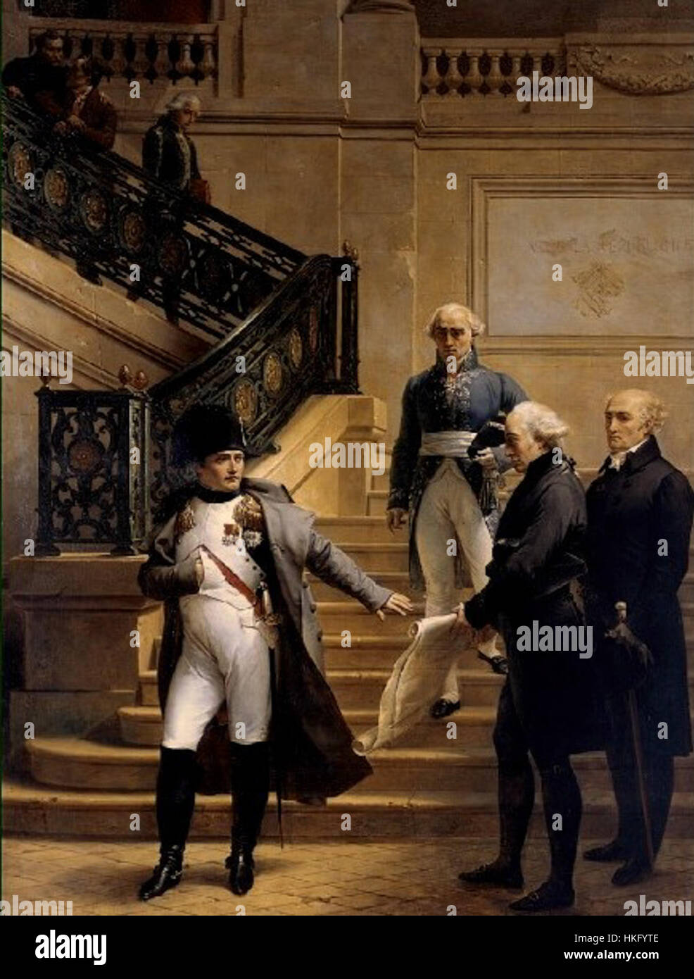 This historical painting depicts Napoleon Bonaparte visiting the ...