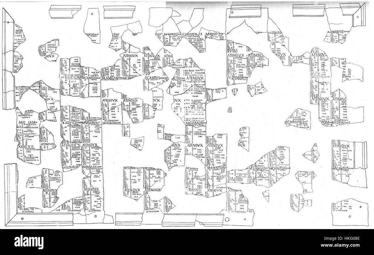 'Le calendrier celtique de Coligny' (1926) by Seymour de Ricci is a ...