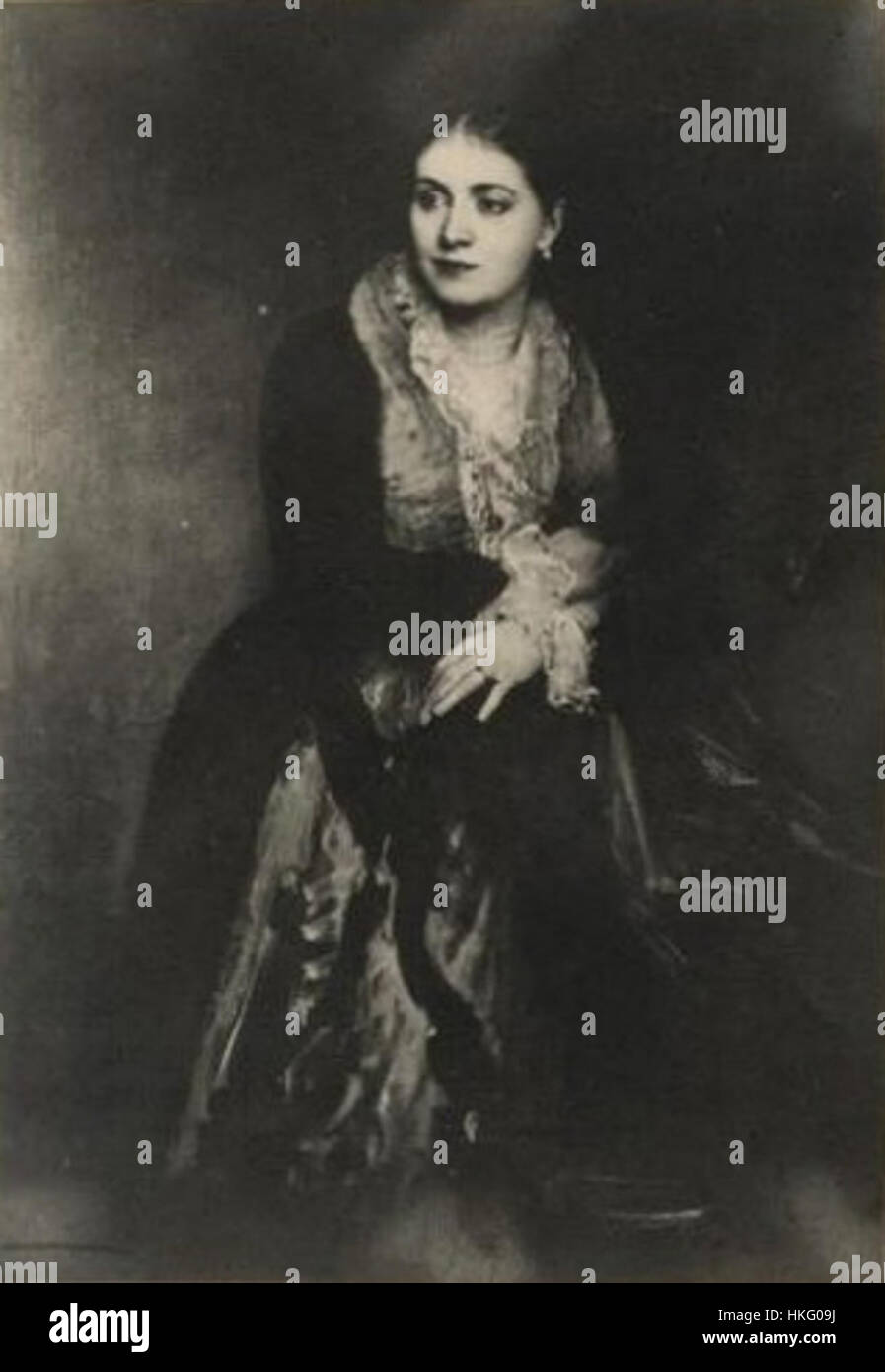 This portrait of Marii Grabowska Horowitz, painted by an unknown artist ...