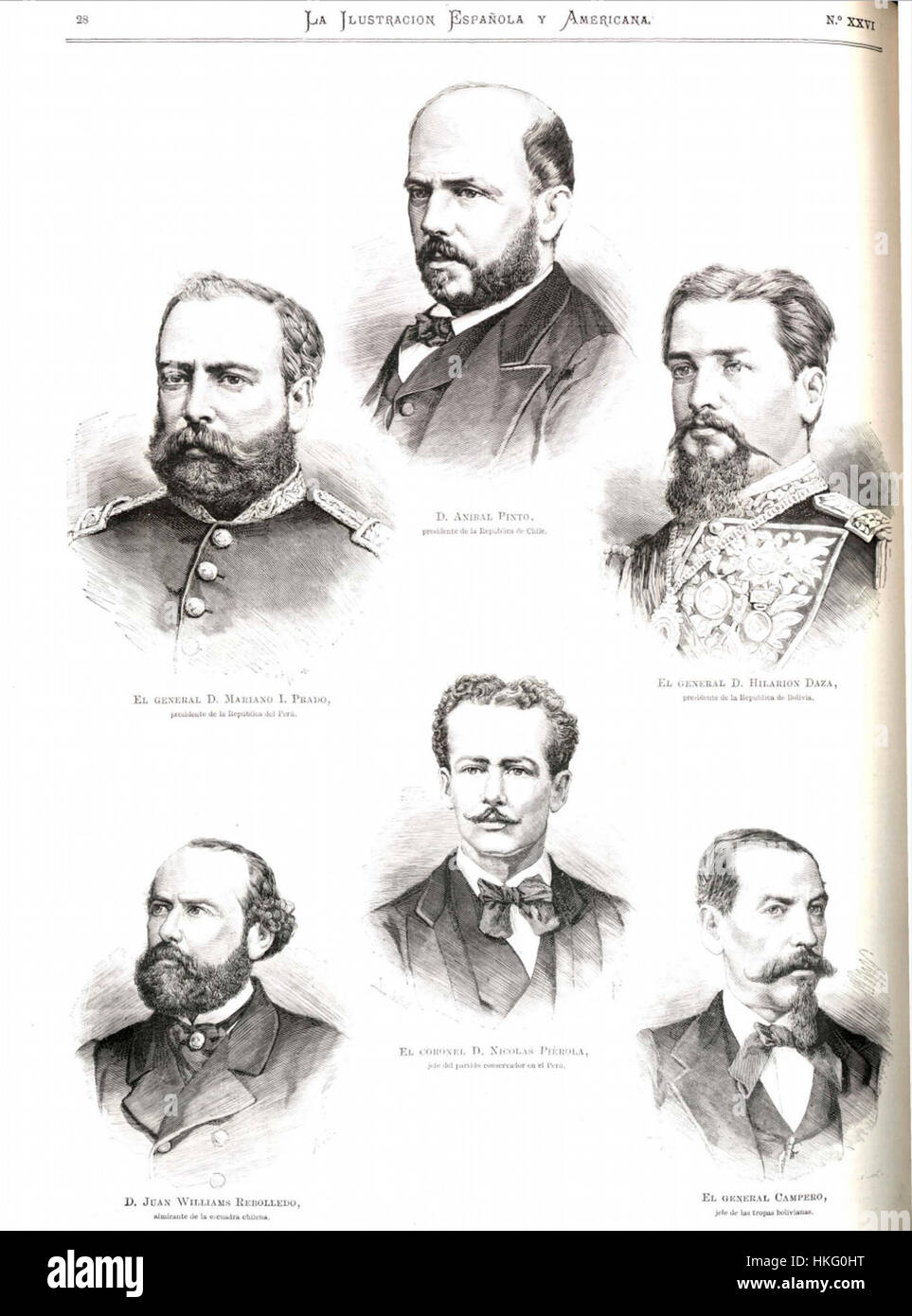 This painting, *Six Leaders*, features a historical depiction of six ...