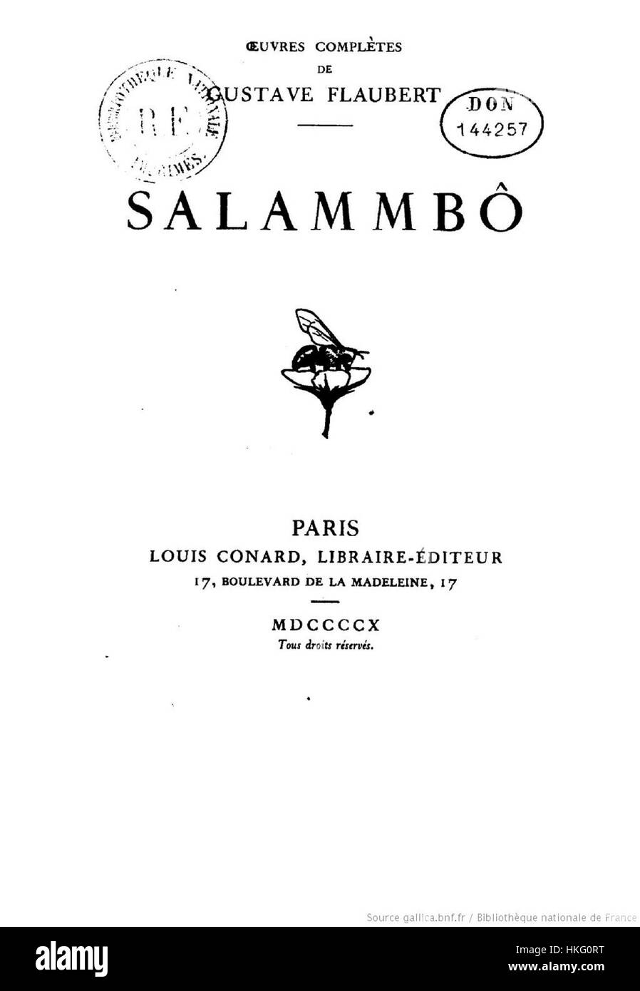 Salammbo hi-res stock photography and images - Alamy