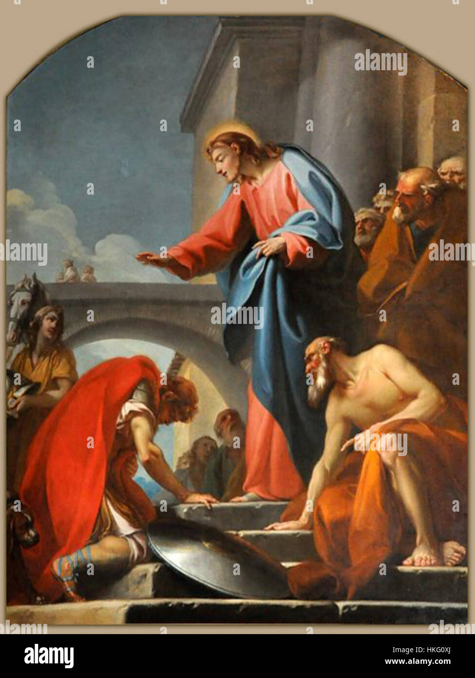 Challe's painting 'Le Christ et le centurion' depicts the biblical ...