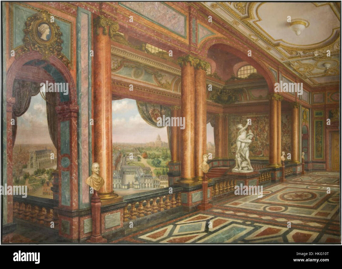 A 1915 cartoon by Georges Brasseur depicting the interior of the ...