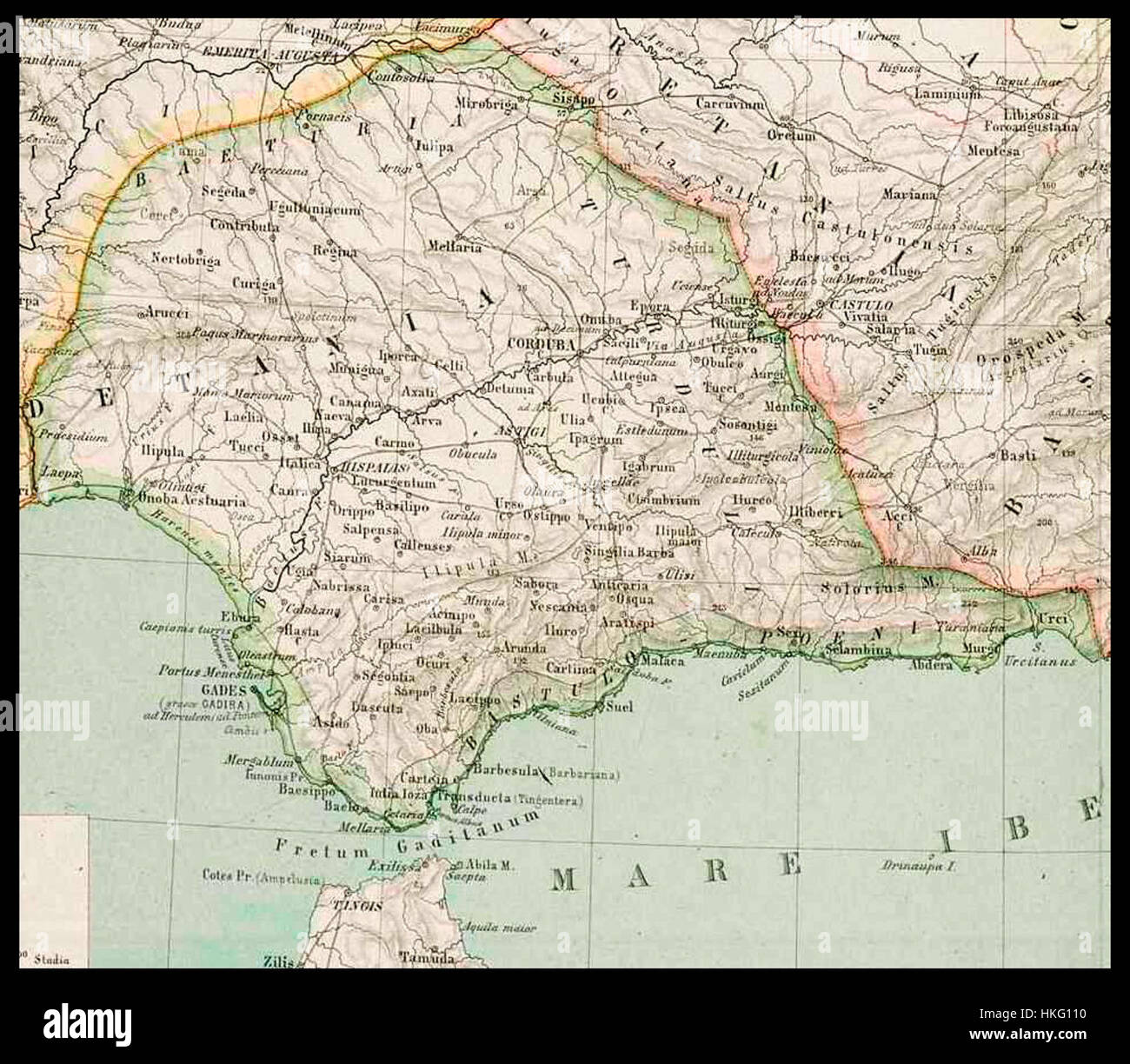 An oil painting representing Hispania Baetica, an ancient Roman ...