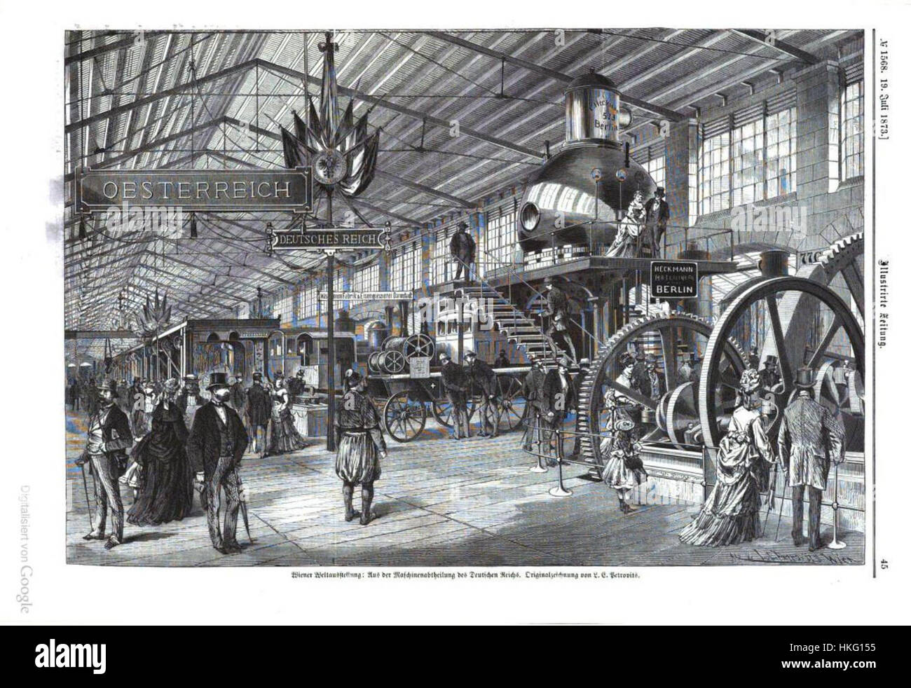 This artwork commemorates the Expo 1873 in Germany, showcasing the ...