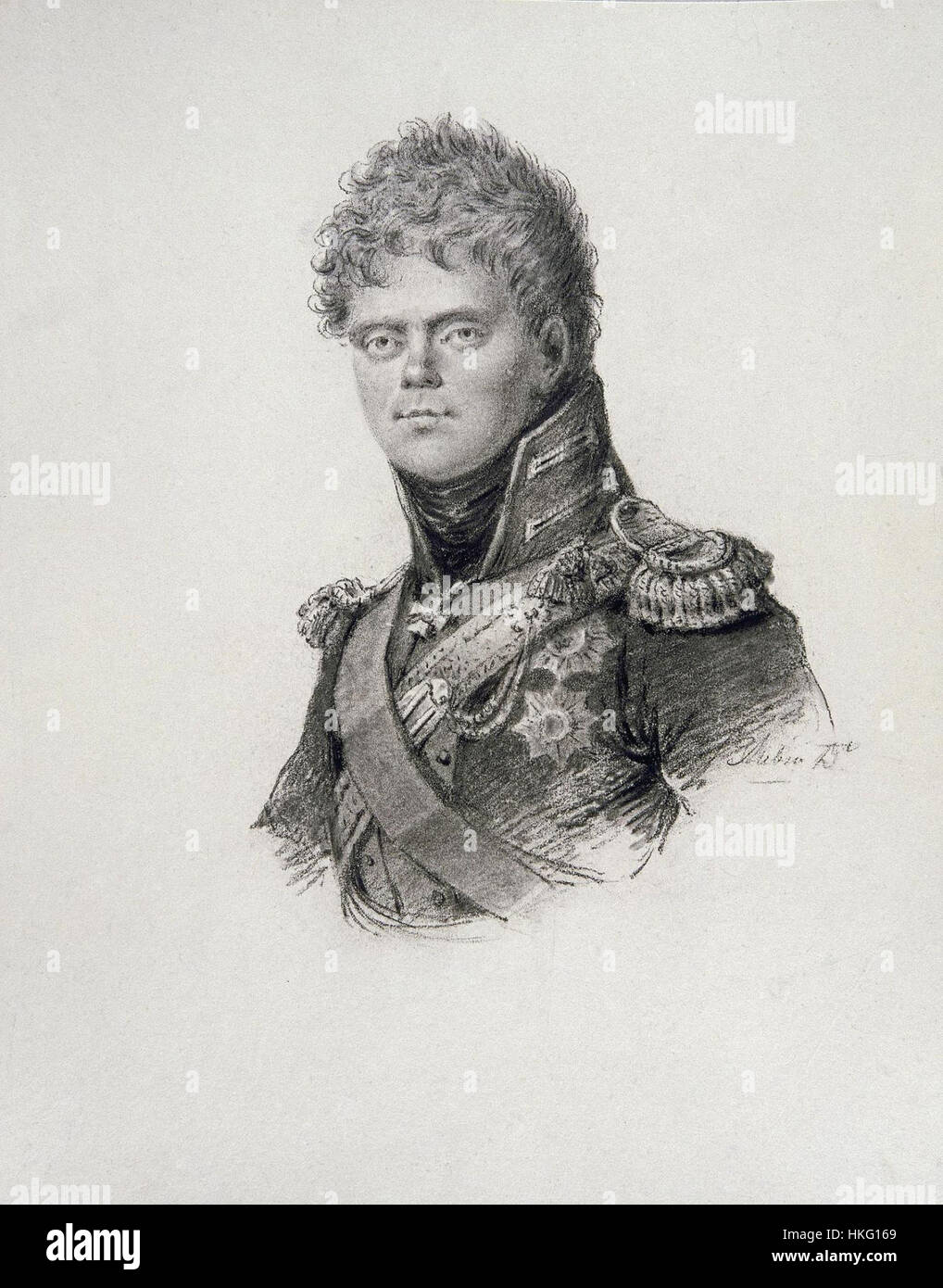 A drawing of Constantine Pavlovich, illustrating the Russian nobleman ...